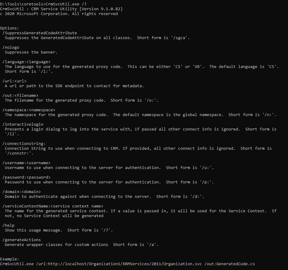 Dataverse How To Generate Early Bound Classes Dynamics Chronicles